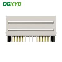 China DGKYD561288AB1A3DY1027 90 Degree Side Plug 1x2 RJ45 Connector with LED Indicators - 8 Position Through Hole Mount for sale