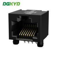 China 8P8C RJ45 90 Degree Side Entry Connector - 8 Position Gold Plated Contacts for PCB Mounting for sale