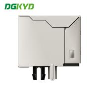 China DGKYD Single Port RJ45 Socket Black Copper Shell 8P8C PBT 10/100/1000BASE-T for sale