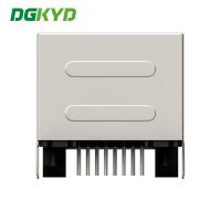 China DGKYD Single Port RJ45 Socket Black Copper Shell 8P8C PBT 10/100/1000BASE-T for sale