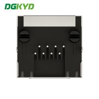 China DGKYD Single Port RJ45 Socket Black Copper Shell 8P8C PBT 10/100/1000BASE-T for sale
