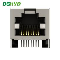 China DGKYD Single Port RJ45 Socket Black Copper Shell 8P8C PBT 10/100/1000BASE-T for sale