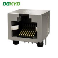 China DGKYD Single Port RJ45 Socket Black Copper Shell 8P8C PBT 10/100/1000BASE-T for sale