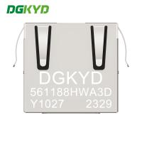 China DGKYD Single Port RJ45 Connector 8P8C Lampless Crystal Head 1000BASE-T for sale