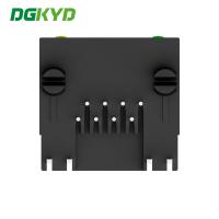 China Black RJ45 Modular Jack Connector 8-Position 1x1 Port with LED Indicators -40℃ to 85℃ Operating Temperature for sale
