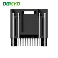 China Black RJ45 Modular Jack Connector 8-Position 1x1 Port with LED Indicators -40℃ to 85℃ Operating Temperature for sale