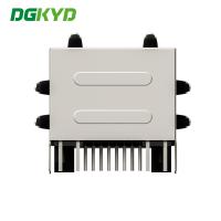 China Single Port RJ45 Jack 8P8C Shielded with LED 10/100/1000BASE-T DGKYD561188DB1A1DY1 for sale