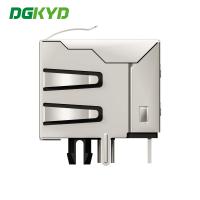 China Single Port RJ45 Jack 8P8C Shielded with LED 10/100/1000BASE-T DGKYD561188DB1A1DY1 for sale