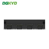 China Cat5e RJ45 Modular Jack 4 Ports 8P8C 1.02mm Pin Pitch PCB Female Connector DIP for sale
