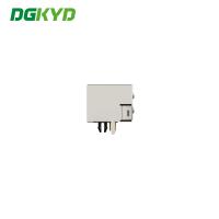 China RJ45 Cat6 Panel Interface Connector 1x4 Ports PCB Jack Ethernet Female 8P8C Shielded for sale