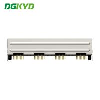 China RJ45 Cat6 Panel Interface Connector 1x4 Ports PCB Jack Ethernet Female 8P8C Shielded for sale