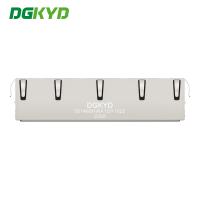 China RJ45 Cat6 Modular Jack 1x4 Ports 8P8C Shielded PCB Through Hole Connector 10/100/1000BASE-T for sale