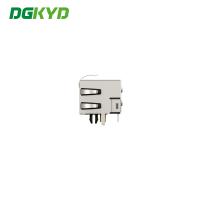 China DGKYD 1x4 Port Shielded RJ45 Connector with LED 10/100/1000Base-T Industrial Modular Jack for sale