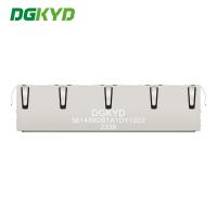 China DGKYD 1x4 Port Shielded RJ45 Connector with LED 10/100/1000Base-T Industrial Modular Jack for sale