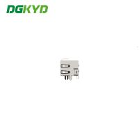 China RJ45 Network Connector 56 6 Port 8P8C Cat6 PCB Jack with LED DGKYD561688DB1A1D9Y1022 for sale