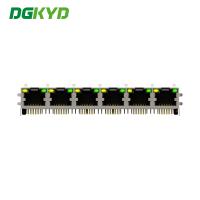 China RJ45 Network Connector 56 6 Port 8P8C Cat6 PCB Jack with LED DGKYD561688DB1A1D9Y1022 for sale