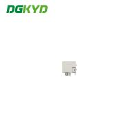 China 90 Degree 1x8 RJ45 Female Jack 8 Port Network Connector with LED Shielded for sale