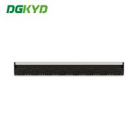 China 90 Degree 1x8 RJ45 Female Jack 8 Port Network Connector with LED Shielded for sale
