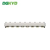 China RJ45 Cat5 1x8 Multi Port Modular Jack with EMI Finger Shield Without LED DGKYD561888HWA1DY1022 for sale