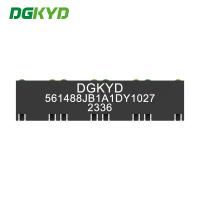 China DGKYD 1x4 RJ45 Female Connector with LED All Plastic 10/100/1000Base-T Unshielded for sale