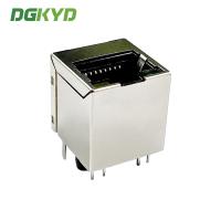 China DGKYD511Q066AA2A8D Vertical RJ45 Connector with Integrated Filter for Gigabit Ethernet -40℃ to 85℃ Temperature Range for sale