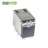 China DGKYD611U2B203DA2WDDB Gigabit RJ45 + USB 2.0 Connector with Filter - 265℃ Wave Soldering, -40℃ to 85℃ Operating Range for sale
