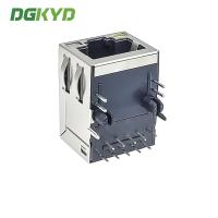 China Horizontal RJ45 Interface Gigabit Ethernet Connector Dual Color Light Network Interface DGKYD211Q072FF5A4D for sale