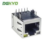 China Horizontal RJ45 Interface Gigabit Ethernet Connector Dual Color Light Network Interface DGKYD211Q072FF5A4D for sale