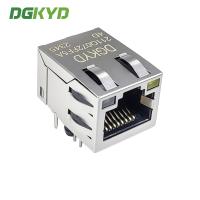 China Horizontal RJ45 Interface Gigabit Ethernet Connector Dual Color Light Network Interface DGKYD211Q072FF5A4D for sale