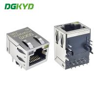 China Horizontal RJ45 Interface Gigabit Ethernet Connector Dual Color Light Network Interface DGKYD211Q072FF5A4D for sale