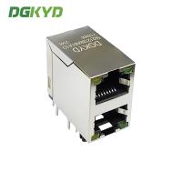 China DGKYD 2x1 RJ45 Modular Jack Connector 90 Degree Side Entry with LED 8P8C Through Hole for sale