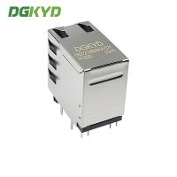 China 2x1 Dual Port RJ45 Connector with LED Wing Type Short Body 8P8C Unshielded for sale