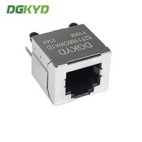 China DGKYD RJ11 6P6C Connector 180° Vertical Shielded Modular Jack 1x1 Through Hole for sale