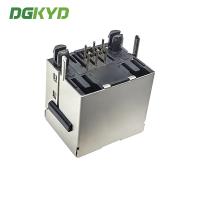 China DGKYD RJ11 Connector 6P6C 180° Vertical Shielded Modular Jack Through Hole for sale