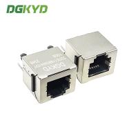 China DGKYD RJ11 Connector 6P6C 180° Vertical Shielded Modular Jack Through Hole for sale