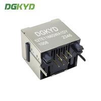 China DGKYD RJ11 Connector 6P6C 180° Vertical Shielded Modular Jack Through Hole for sale