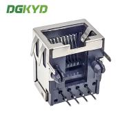 China RJ45 Single Port Connector TAB-UP 8P8C Network Socket Without Filter 10/100/1000BASE-T for sale