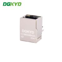 China RJ45 Ethernet Connector 8p8c Metal Shield Modular Jack with 10/100/1000 BASE-T Performance and Gold 6μ Contact Plating for sale