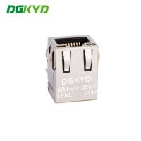 China 10/100 BASE RJ45 Ethernet Jack 8P8C with Transformer - 1500Vrms Isolation, -40℃ to +85℃ Operating Range for sale