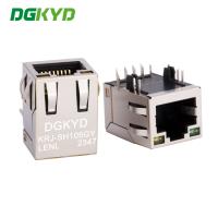 China 10/100 BASE RJ45 Ethernet Jack 8P8C with Transformer - 1500Vrms Isolation, -40℃ to +85℃ Operating Range for sale
