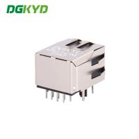 China KRJ-147NL 100M RJ45 Network Connector with Filter and Shield - 8 Position Side Entry PCB Mount for sale