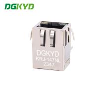 China KRJ-147NL 100M RJ45 Network Connector with Filter and Shield - 8 Position Side Entry PCB Mount for sale