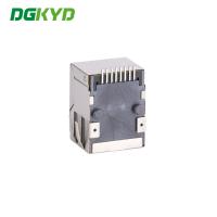 China KRJ-SM015NL RJ45 Socket Patch Network Interface with 100M Transformer, 8-Position Single Port, 21.3mm Length for sale