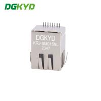 China KRJ-SM015NL RJ45 Socket Patch Network Interface with 100M Transformer, 8-Position Single Port, 21.3mm Length for sale