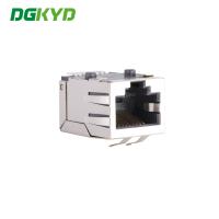 China KRJ-SM015NL RJ45 Socket Patch Network Interface with 100M Transformer, 8-Position Single Port, 21.3mm Length for sale