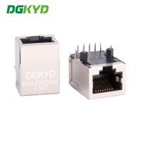 China KRJ-202CFNL Gigabit RJ45 Connector - 8 Position Single Port with 21.3mm Length and 1500Vrms Isolation for sale