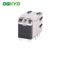 China KRJ-21USBNL Rj45 8p8c Modular Connector USB2.0 Socket Integrated With 100Mbps Network Interface Tab Up for sale