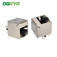 China 180 Degree Direct Insertion RJ45 8P8C Connector with LED - 10/100/1000BASE-T, 265℃ Wave Soldering, -40℃ to 85℃ Operating Range for sale