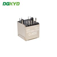 China 180 Degree Direct Insertion RJ45 8P8C Connector with LED - 10/100/1000BASE-T, 265℃ Wave Soldering, -40℃ to 85℃ Operating Range for sale