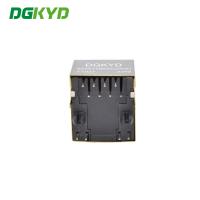China 180 Degree Direct Insertion RJ45 8P8C Connector with LED - 10/100/1000BASE-T, 265℃ Wave Soldering, -40℃ to 85℃ Operating Range for sale